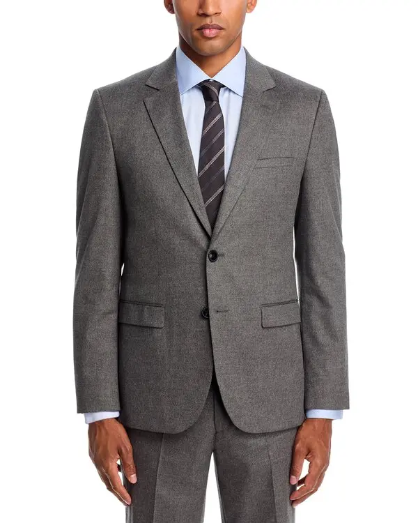 Hugo Arti Extra Slim Fit Flannel Suit Jacket - Medium Grey
