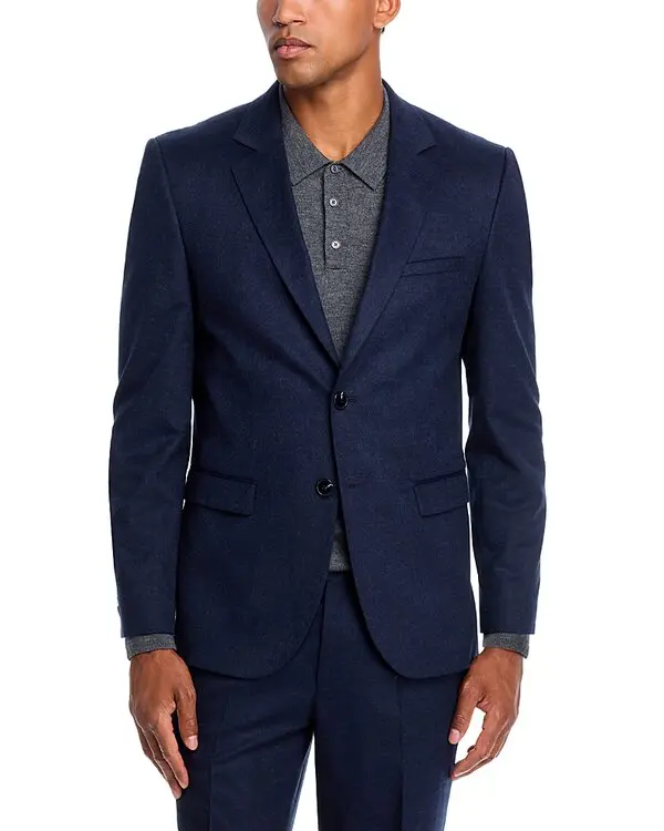 Hugo Arti Extra Slim Fit Flannel Suit Jacket - Navy Mélange