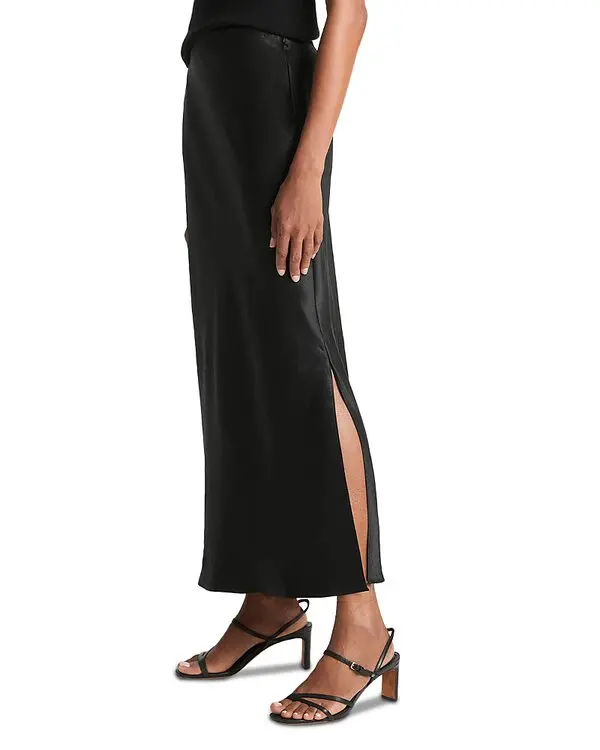 Vince Side Slit Slip Skirt - Black