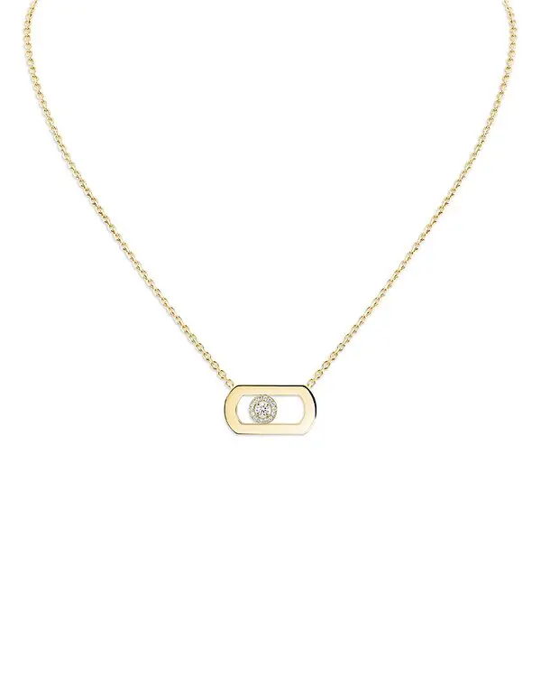 Messika 18k Rose Diamond Oval Pendant Necklace - Gold
