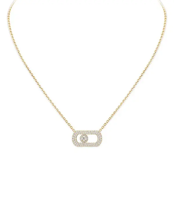 Messika 18k So Move Diamond Oval Pendant Necklace - Gold