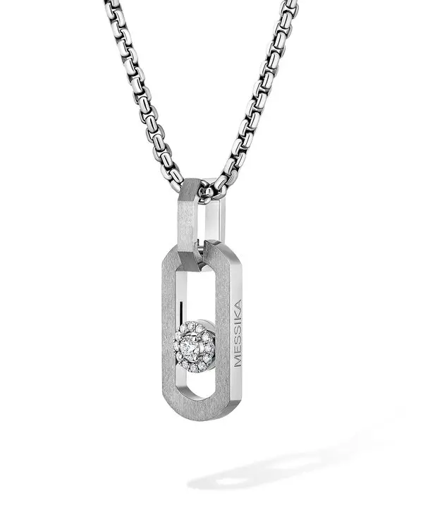 Messika Move Diamond Oval Pendant Necklace