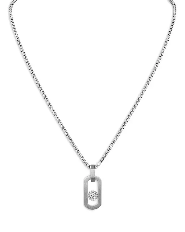 Messika Titanium So Move Diamond Oval Pendant Necklace, 28.74 - White