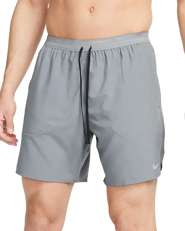 Nike Stride Brief Lined 7" Running Shorts - Smoke Gray/reflective