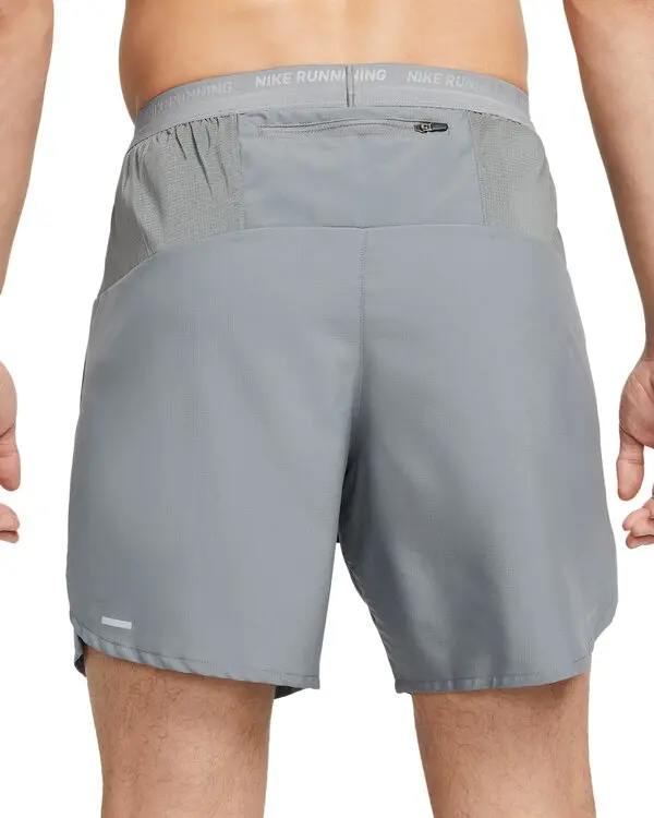 Nike Stride Brief Lined 7" Running Shorts - Smoke Gray/reflective