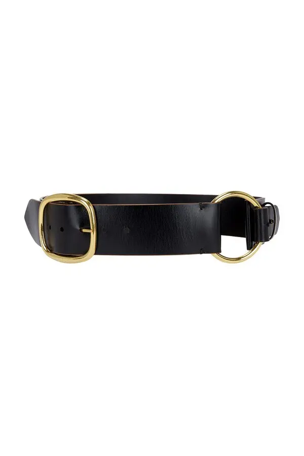Chloé Wide Buckle Leather Belt - Black