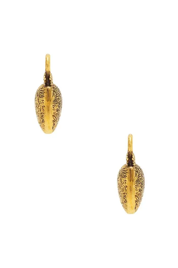 Chloé Heart Earrings - Vintage Gold