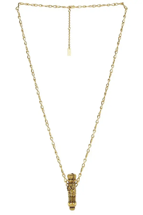 Chloé Long Pendant Necklace - Vintage Gold