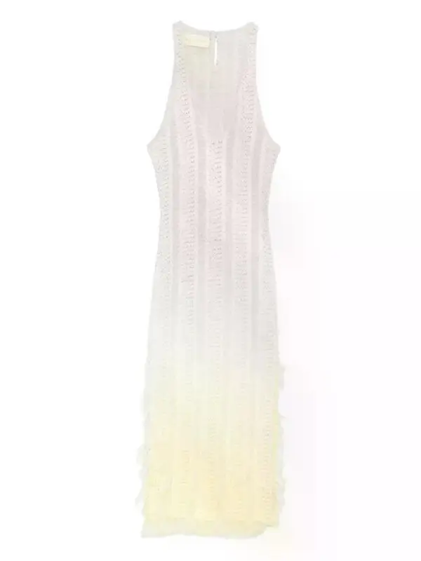 ROBERTA EINER Angel Plunge-neck Ombré Midi Dress - Yellow