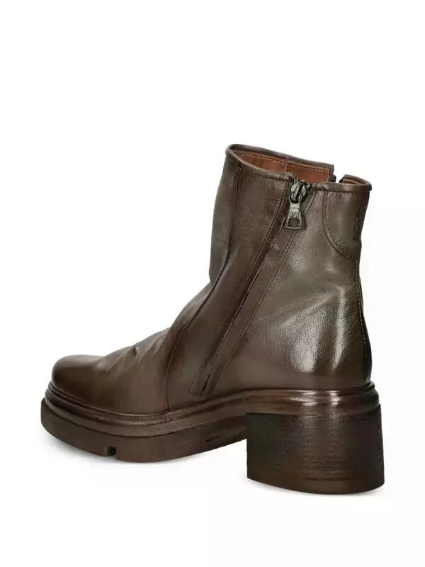 A.S.98 Leather Zip Boot