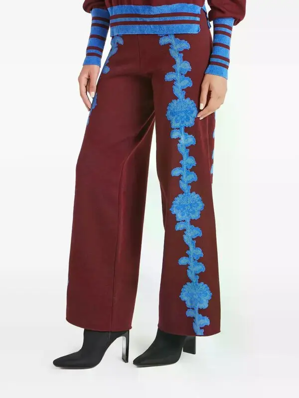 TEMPERLEY LONDON Floral Knit Trousers