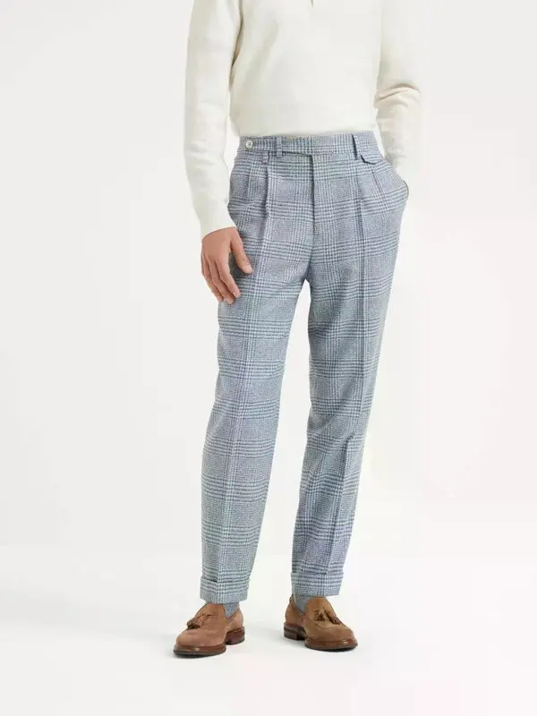 Brunello Cucinelli Check-pattern Tailored Trousers