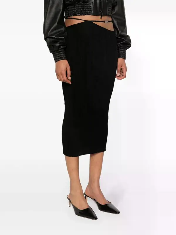 Amiri Strap-detail Pencil Midi Skirt