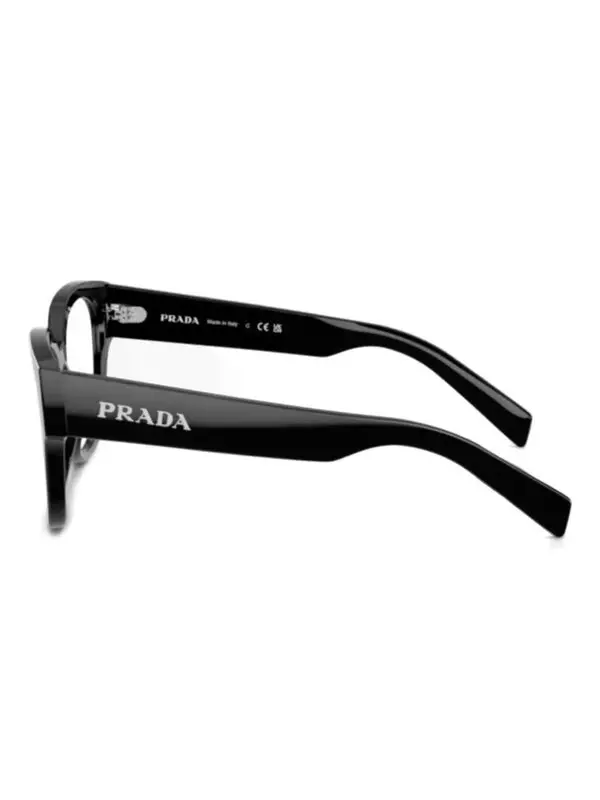 Prada Logo Lettering Round-frame Glasses