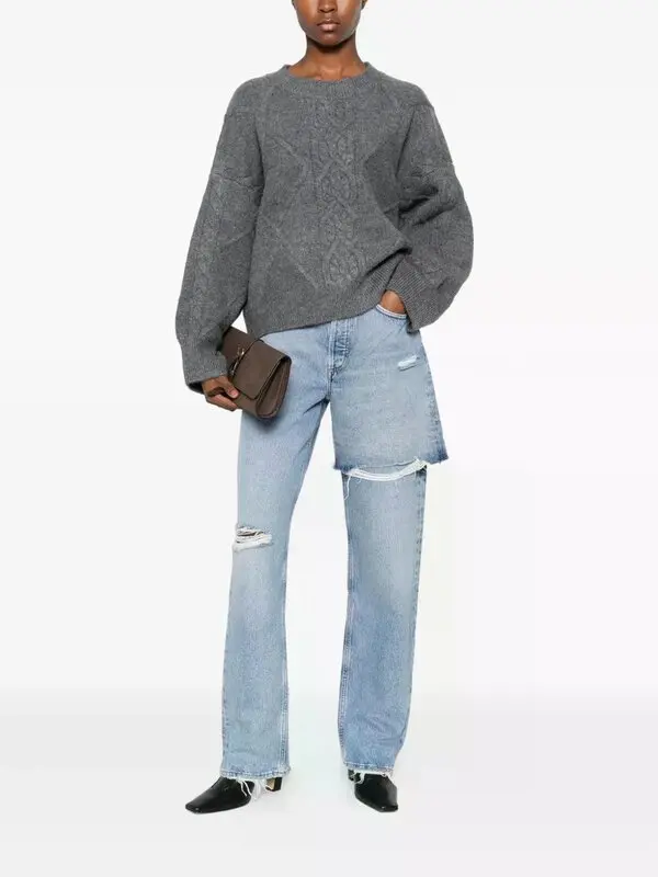 AGOLDE Ripped Cotton Jeans
