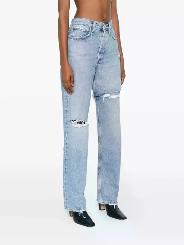 AGOLDE Ripped Cotton Jeans