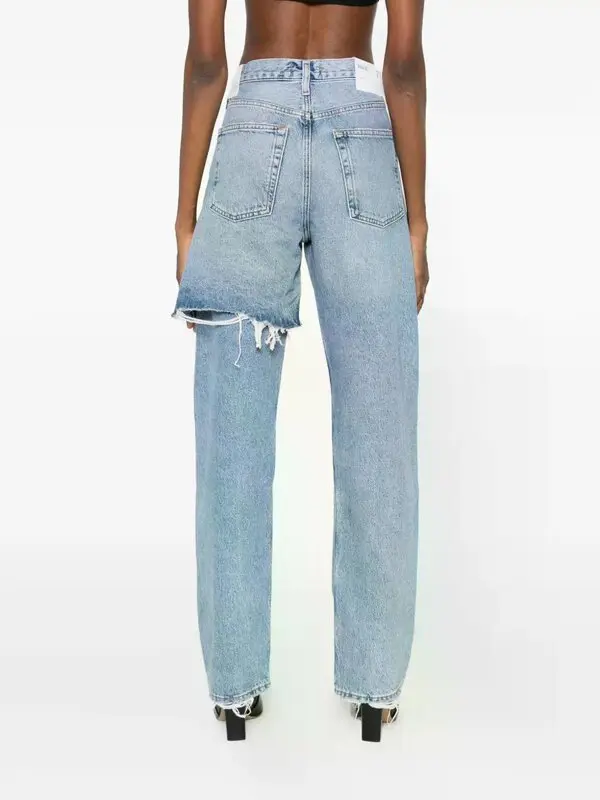 AGOLDE Ripped Cotton Jeans