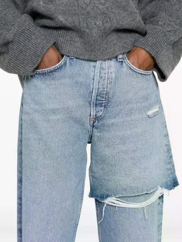 AGOLDE Ripped Cotton Jeans