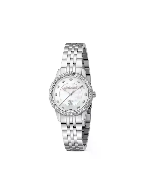 Roberto Cavalli 28mm Snake Core Watch - Silver