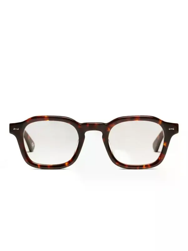 PETER AND MAY T46 Hero Rectangle-frame Glasses - Brown