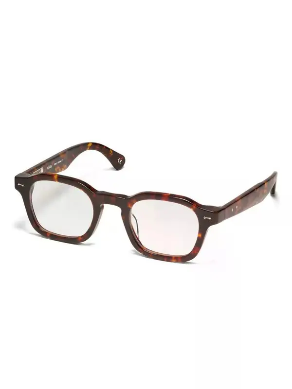 PETER AND MAY T46 Hero Rectangle-frame Glasses - Brown