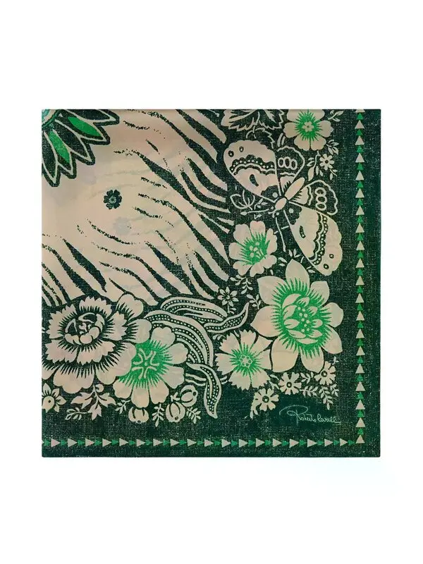 Roberto Cavalli Zebra Mirro- Monogram Scarf