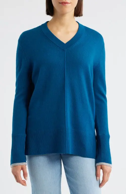 GRIFFEN Tipped Wool & Cashmere High-low Sweater