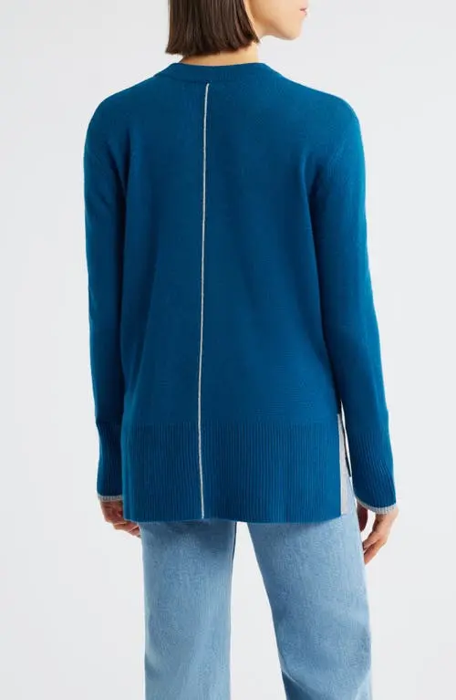 GRIFFEN Tipped Wool & Cashmere High-low Sweater