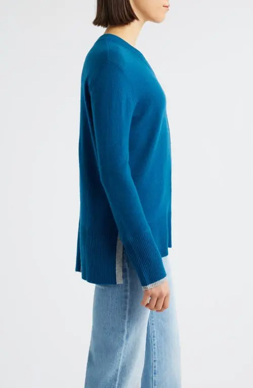 GRIFFEN Tipped Wool & Cashmere High-low Sweater