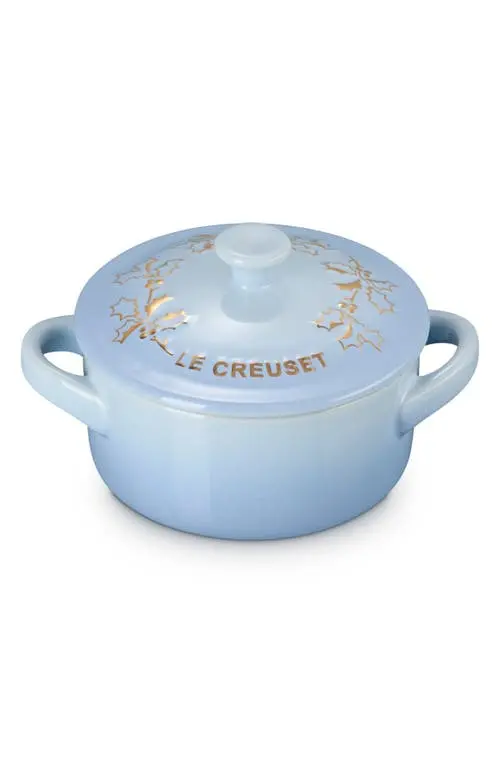 LE CREUSET Holly Collection Mini Round Cocotte - Coastal Blue