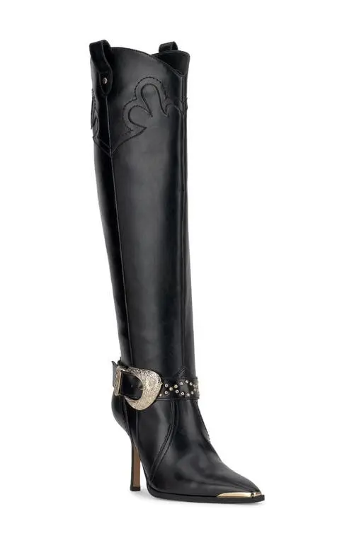Jessica Simpson Kenzin Knee High Western Boots - Black Lxvcll