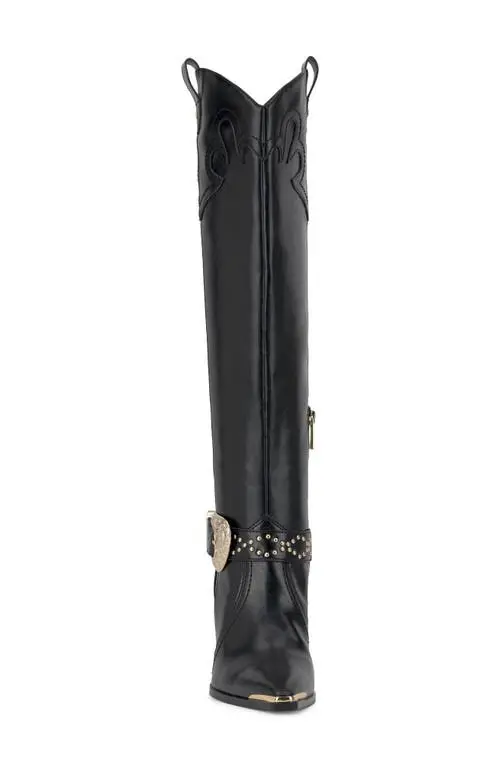 Jessica Simpson Kenzin Knee High Western Boots - Black