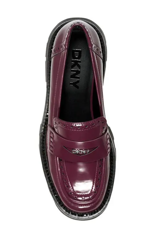 Dkny Sahana Platform Penny Loafer - Burgundy
