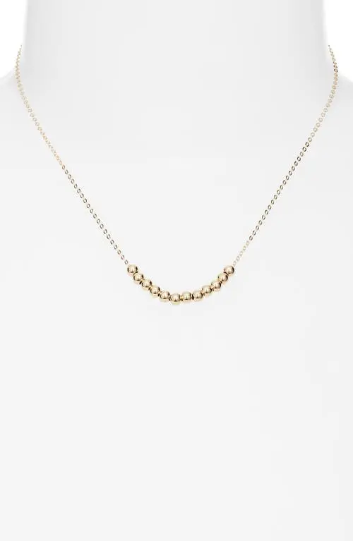 NASHELLE Beaded Chain Choker Necklace - Gold Fill
