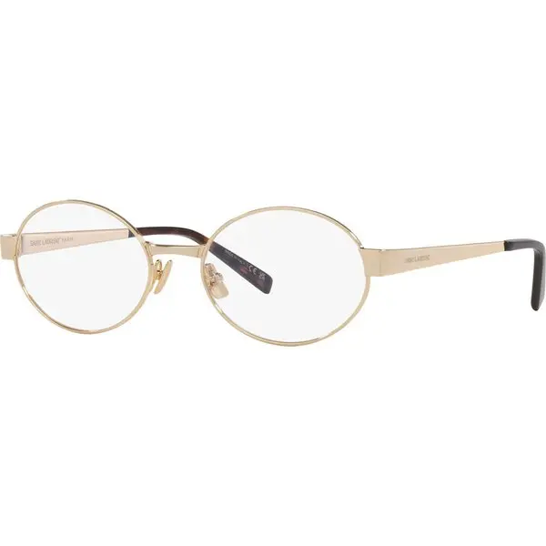 Saint Laurent 55mm Oval Optical Glasses - Gold