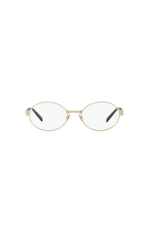 Saint Laurent 55mm Oval Optical Glasses - Gold
