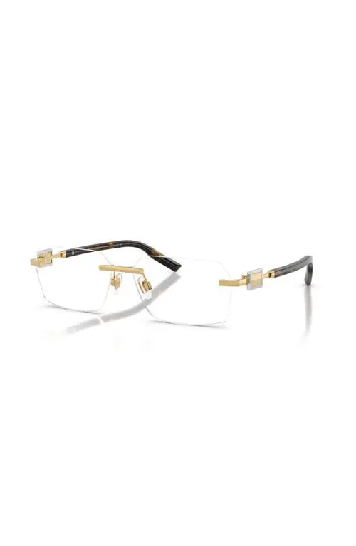 Dolce & Gabbana 60mm Rectangle Optical Glasses - Gold