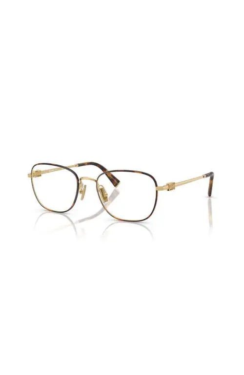 Miu Miu 53mm Square Eyeglasses - Tortoise