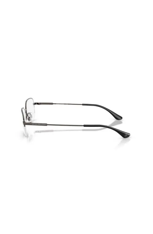 Brooks Brothers Rectangle Semi-rim Eyeglasses - Grey