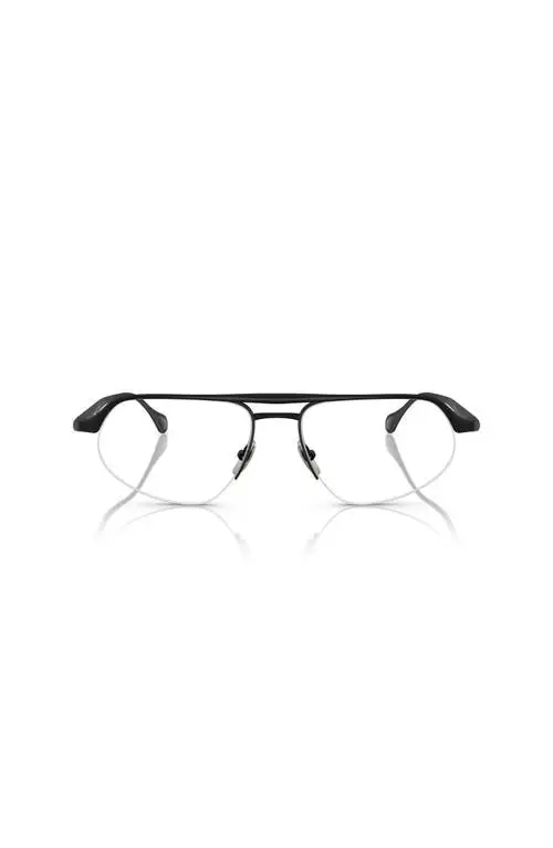 FERRARI 55mm Irregular Eyeglasses - Black
