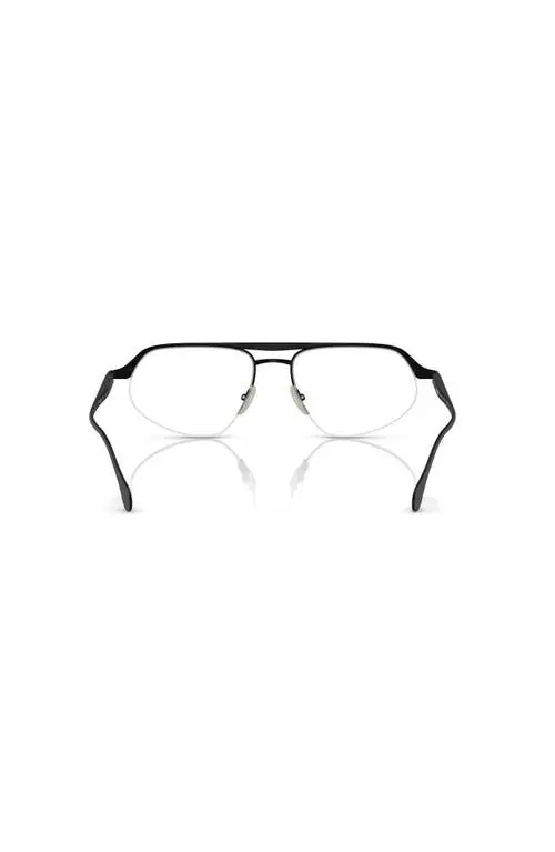 FERRARI 55mm Irregular Eyeglasses - Black