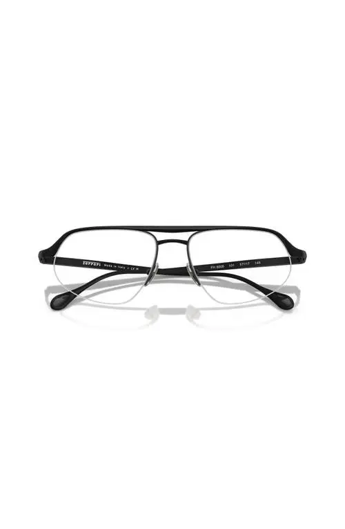 FERRARI 55mm Irregular Eyeglasses - Black