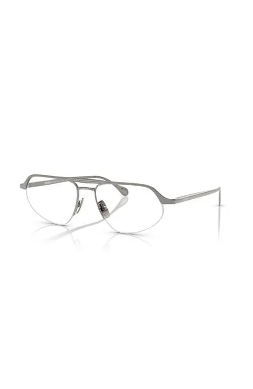 FERRARI 55mm Irregular Eyeglasses - Silver