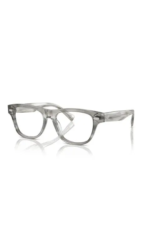 Brunello Cucinelli 54mm Rectangle Eyeglasses - Grey