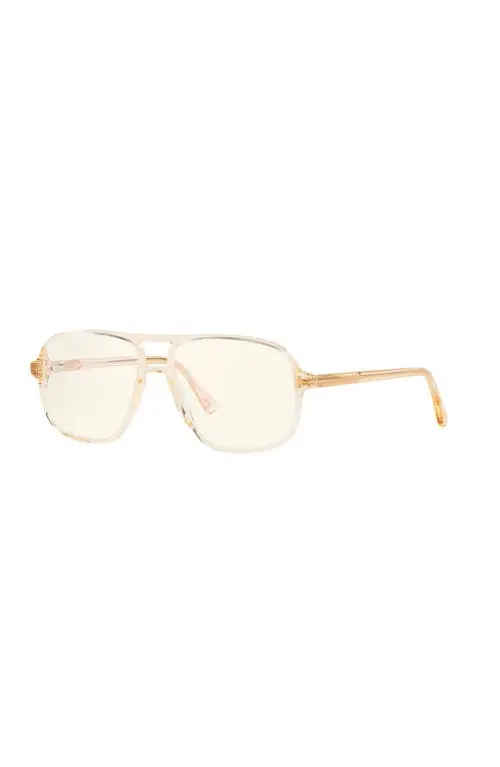 TOM FORD 56mm Square Optical Glasses - Brown