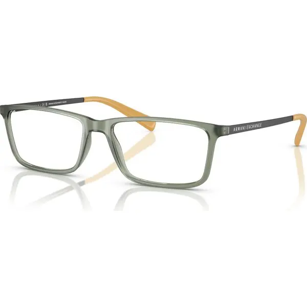 Armani Exchange 55mm Rectangle Eyeglasses - Green