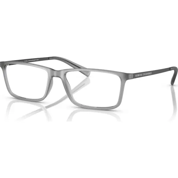 Armani Exchange 55mm Rectangle Eyeglasses - Grey