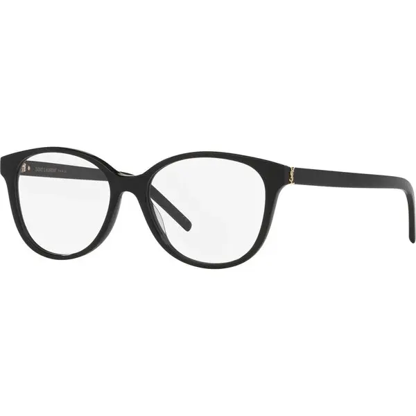 Saint Laurent 54mm Round Eyeglasses - Black