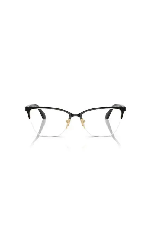 Versace 54mm Cat Eye Optical Glasses - Gold/black