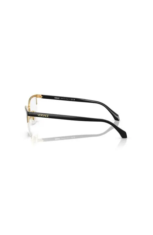 Versace 54mm Cat Eye Optical Glasses - Gold/black